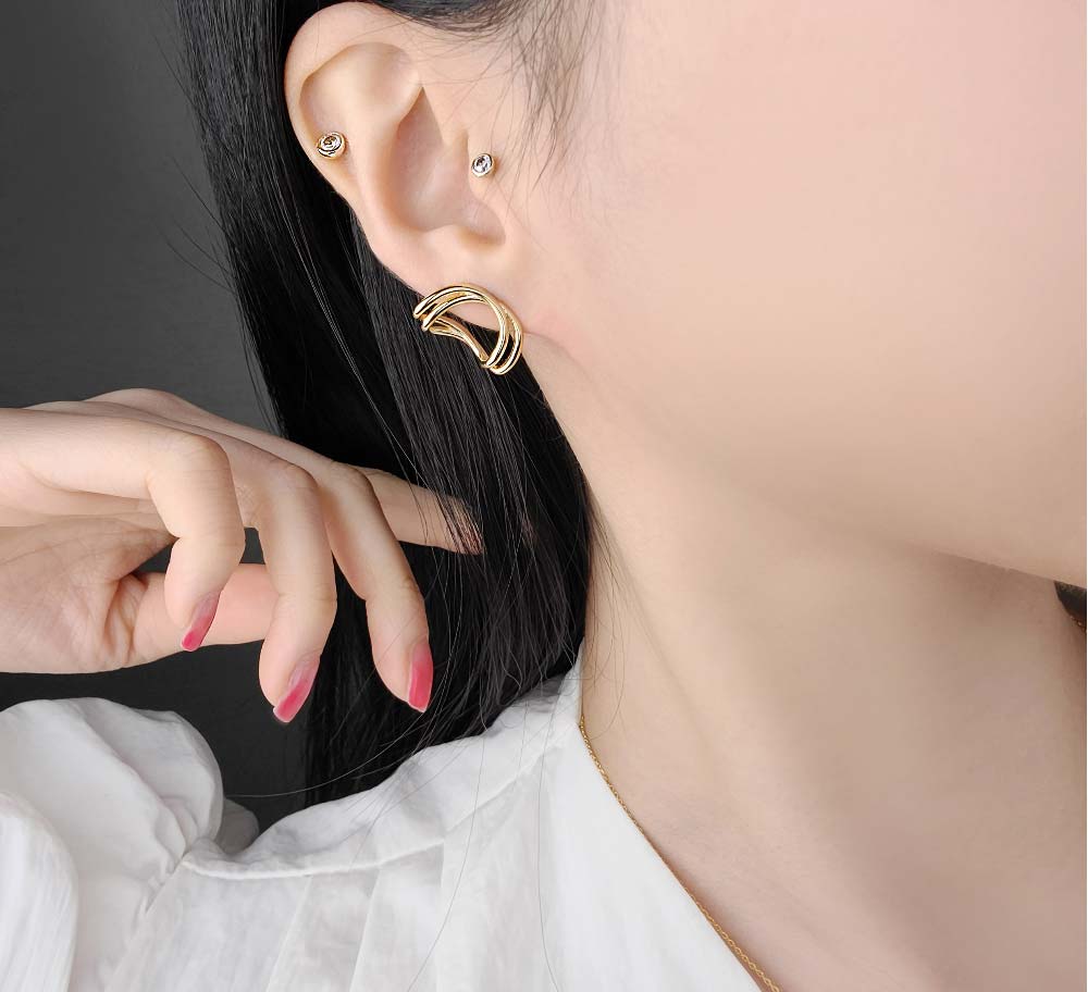 925 Silver Didier Dubo Signature D Unbalanced Earring | jennyreve