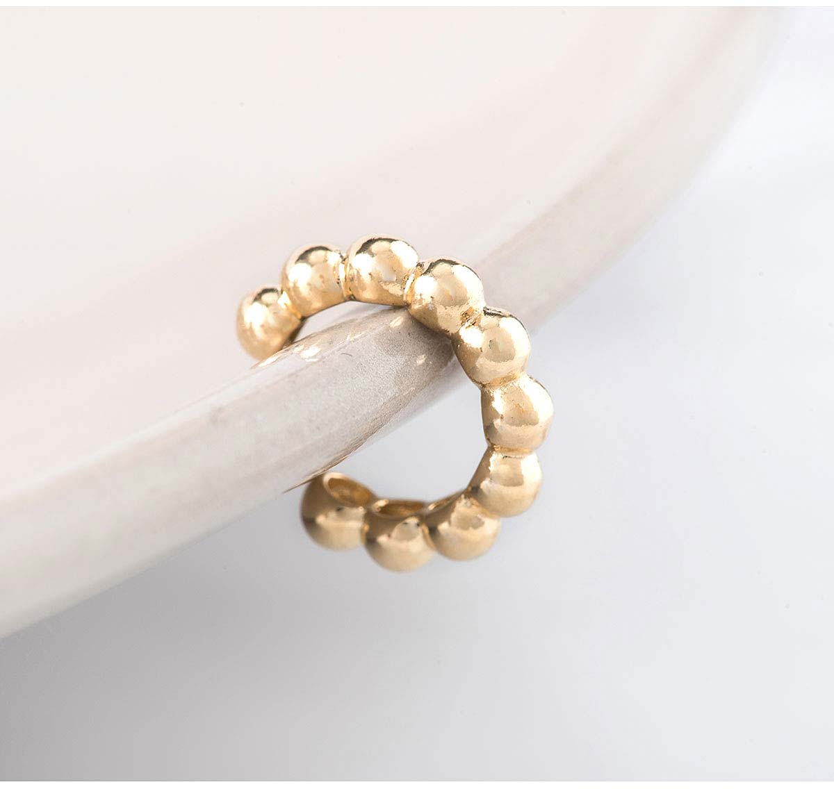 925 silver bold ball chain ear cuff | jennyreve