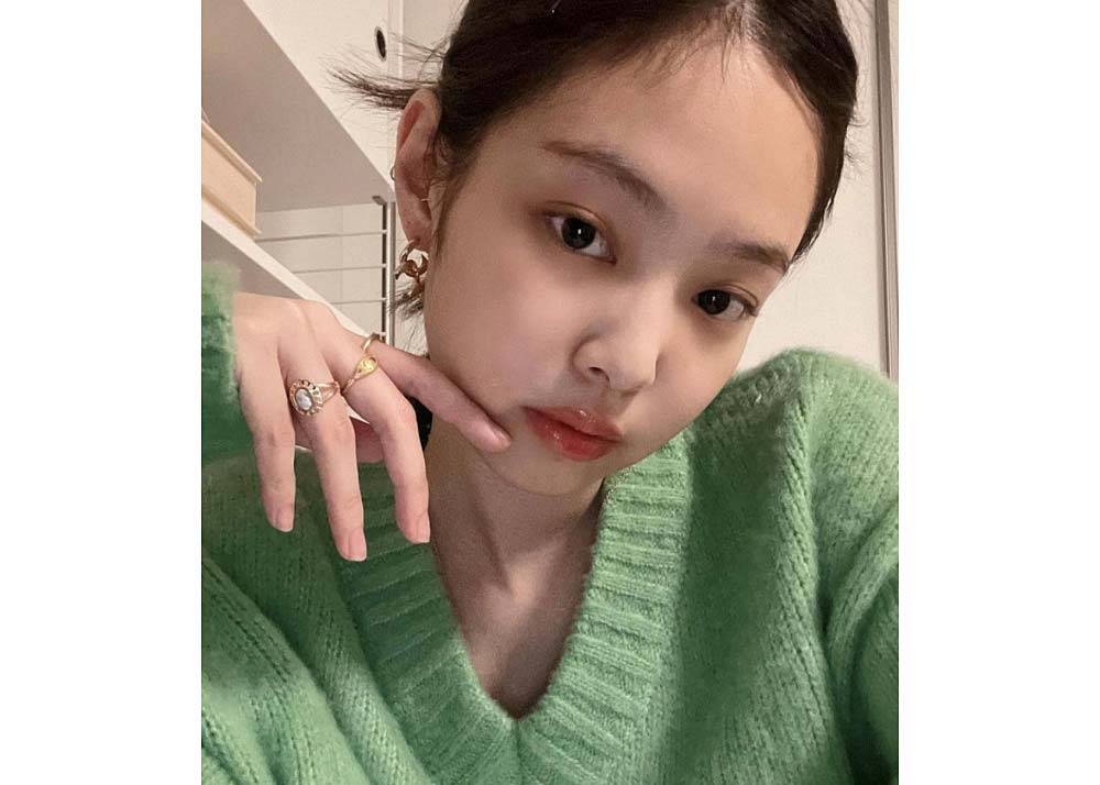 925 silver chain earring (celebrity style) wearing Jennie | jennyreve